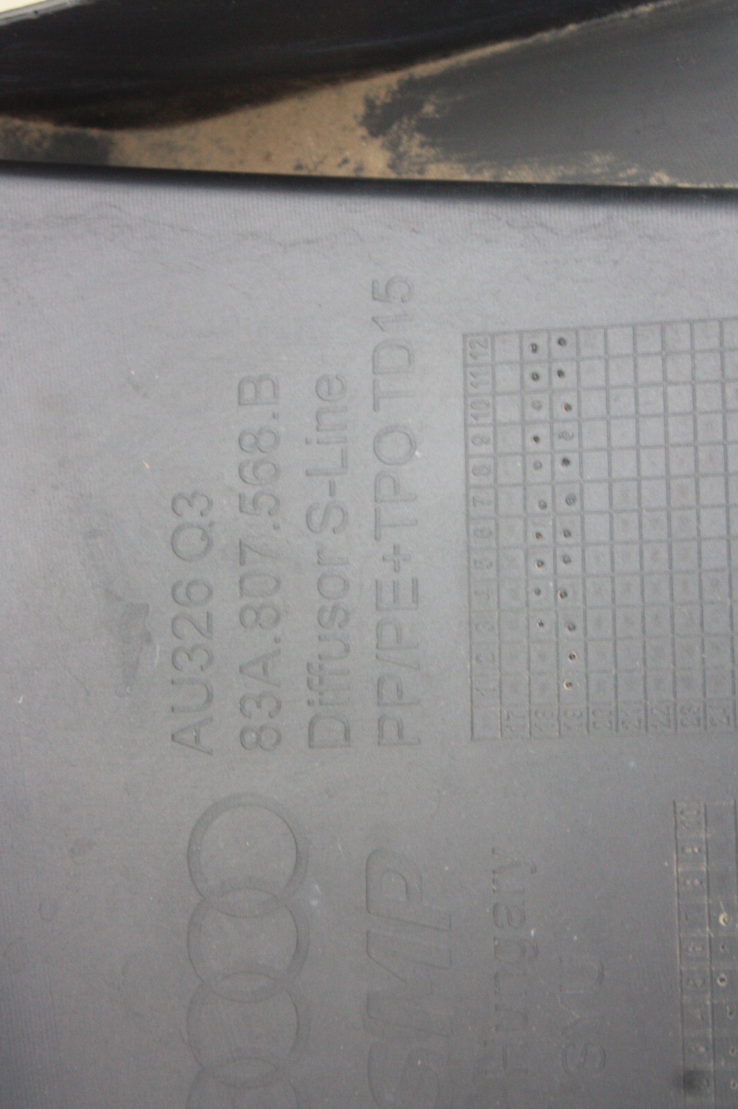 Audi Q3 S Line Rear Bumper Diffuser 2018 ON 83A807568B Genuine ...